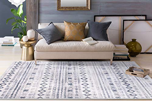 Rugshop Tribal Bohemian Vintage Area Rug 5' x 7' Cream