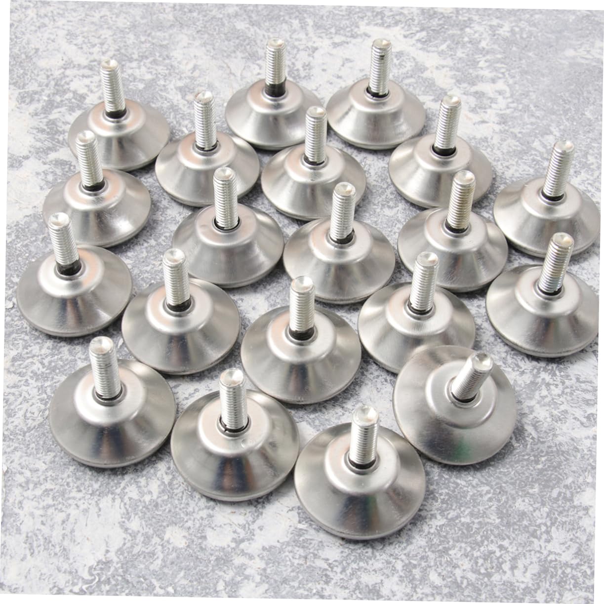 Healeved Universal Adjustable Furniture Foot Pads 20pcs Set 40mm Leveling Feet M8 Thread Design for Office Home