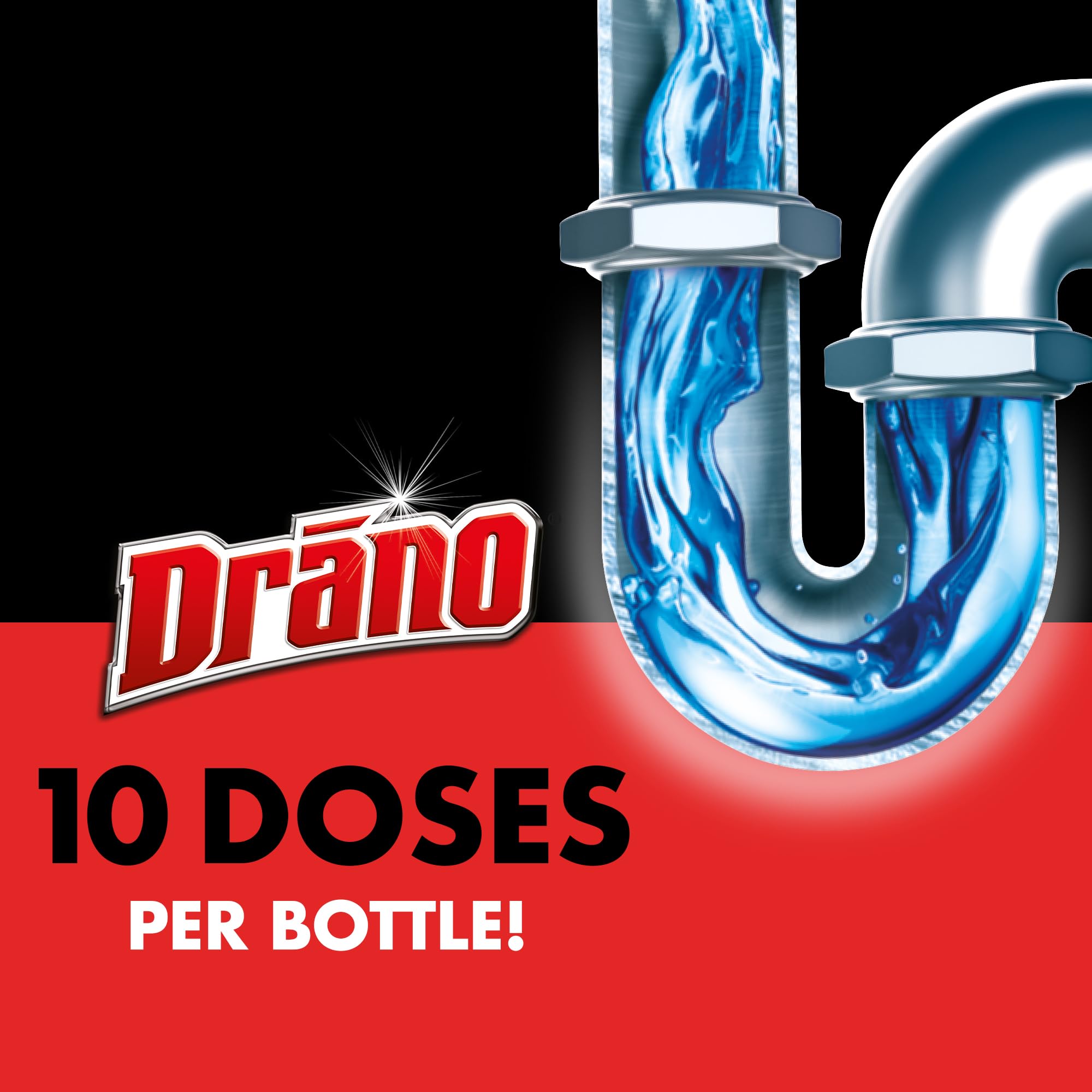 Drano Max Gel Drain Clog Remover and Cleaner for Shower or Sink Drains, 80 oz, 2 pack