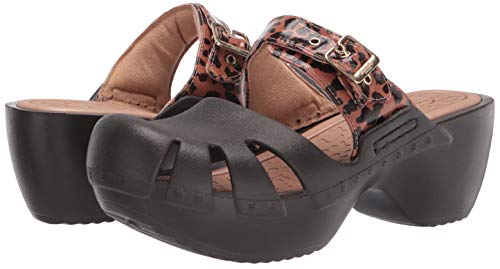 Dr. Scholl's Shoes Women's Dance On Clog, Brown Leopard, 7