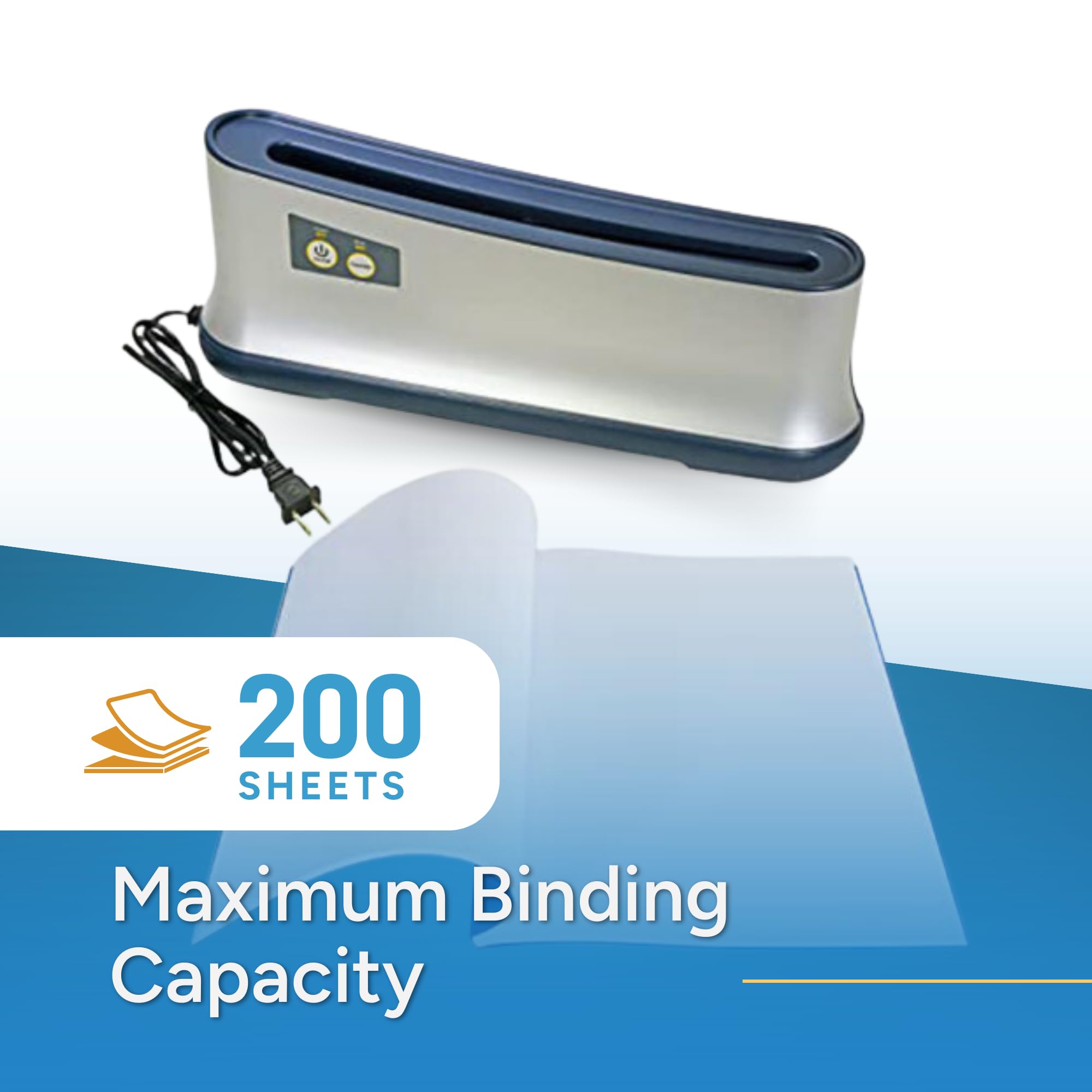 Printfinish PrintFinish Desktop Thermal Binding Machine for Binding Sheets into Professional Looking Books, presentations, notebooks - Handles up to 200 Sheets and 13'' Wide