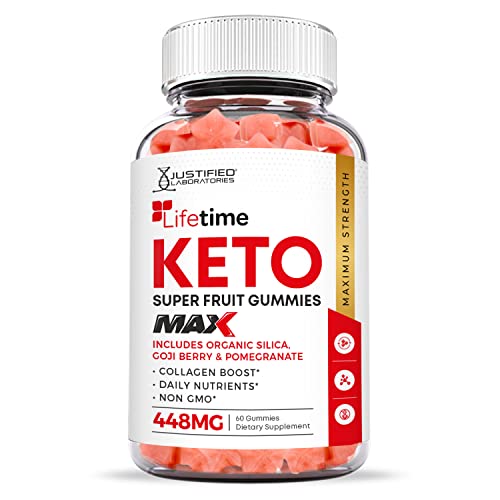 Justified Laboratories Lifetime Keto Max Gummies 448MG Contains Organic Bamboo Acai Berry with Pomegranate Juice 60 Gummys
