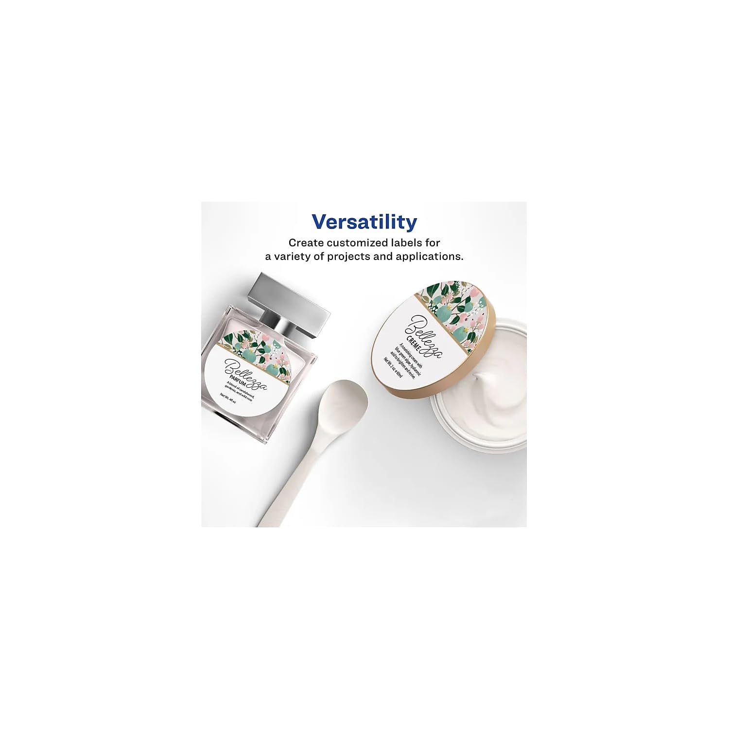 Avery Glossy White Labels with Sure Feed Technology, 3" Round Labels, Print to The Edge, Laser/Inkjet, 60 Labels (22891)