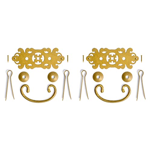 Hardware Philosophy Scattered Pearl Brass Drawer Handle Hardware Pulls 4" - Set of 2