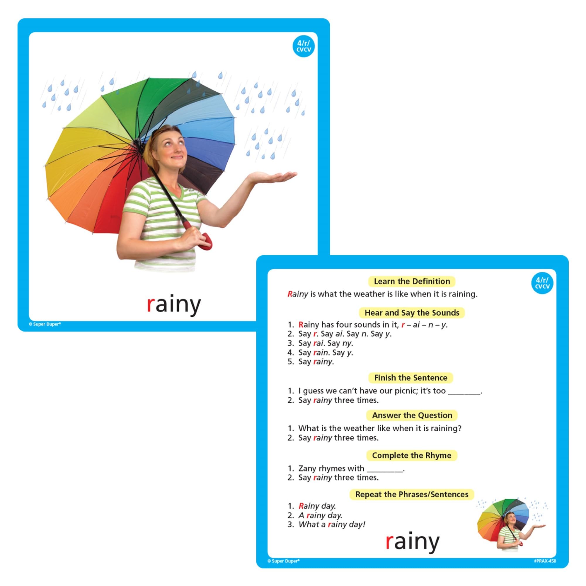 Super Duper Publications | Webber® Big Apraxia Photo Cards | Organized Words by Syllable for Ease of Speech Production | Vowels and Consonants | Basic Syllable Shapes | Activities with Instructions