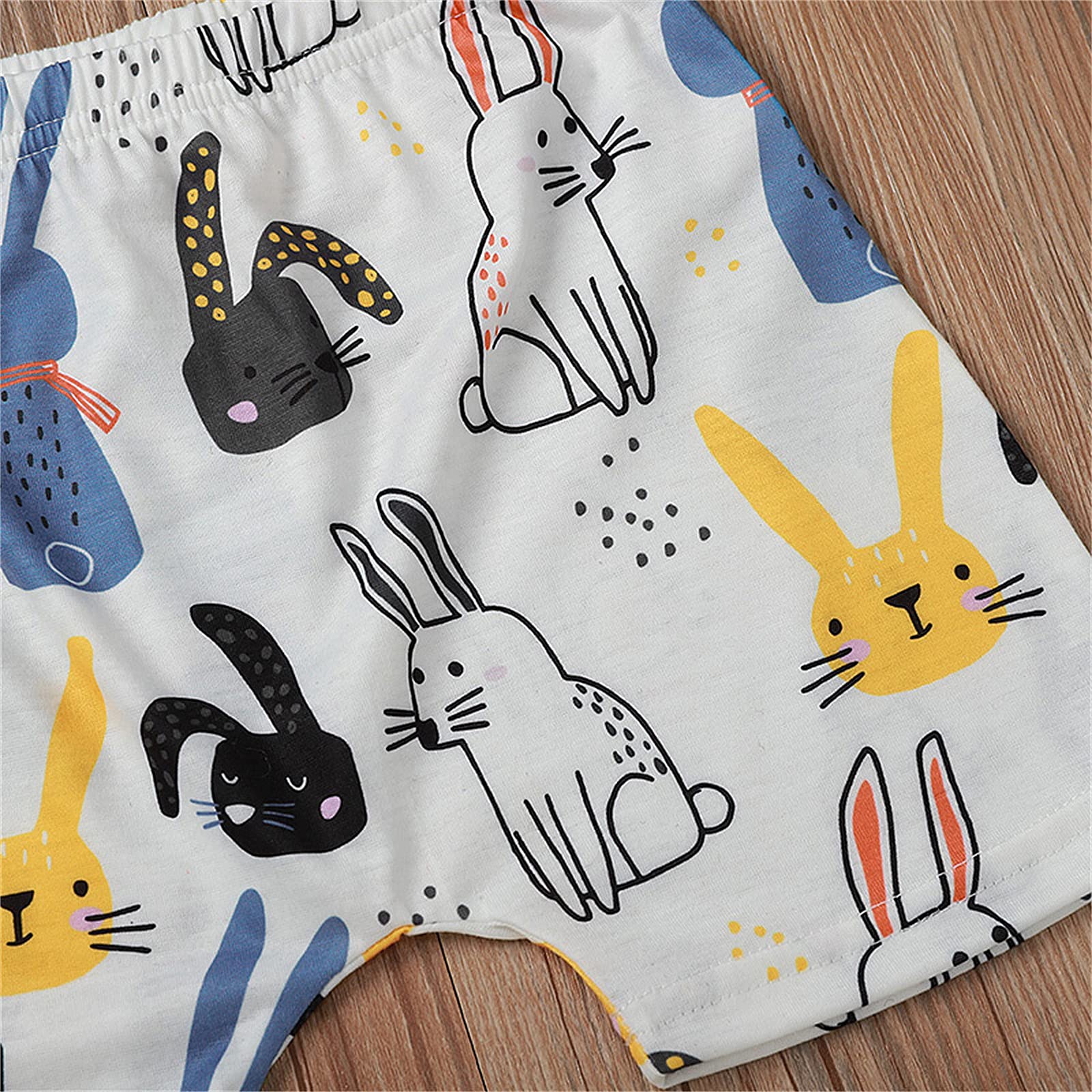 Toddler Baby Boy Girl Easter Shirt Top +Bunny Pants Unisex Summer Clothes Outfit Sets 2Pcs
