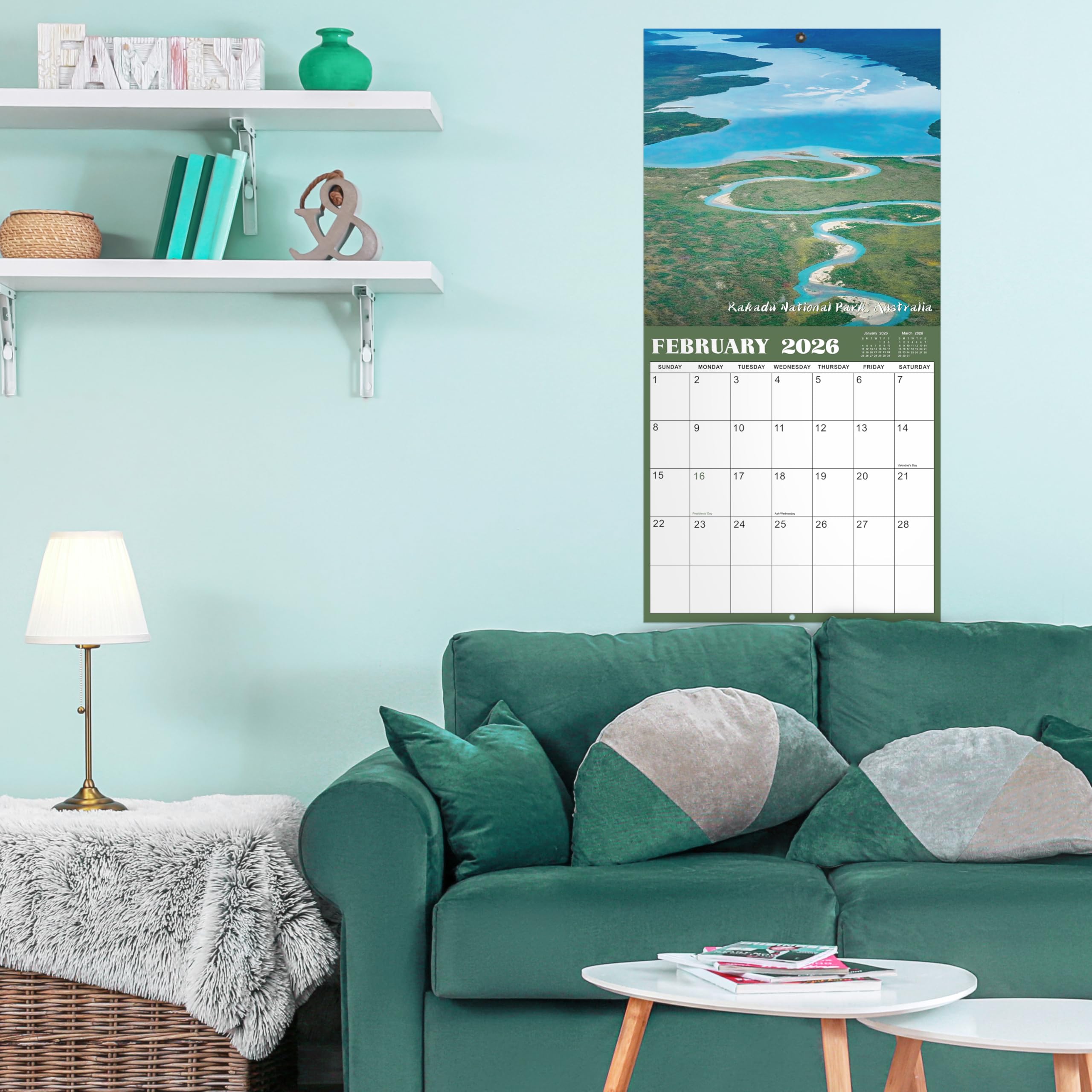 2023 Wall Calendar - 12 Monthly Wall Calendar Jan. 2023 - Dec. 2023, 12" x 24" (Open), 2023 Calendar Unruled Blocks(1.5" x 1.4") + Thick Glossy Paper - Bryce Canyon