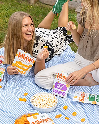 Whisps Cheese Crisps - Parmesan Cheese Snacks, Keto Snacks, 13g of Protein Per Serving, Low Carb, Gluten & Sugar Free, Great Tasting Healthy Snack, Parmesan Chips, All Natural Cheese Crisps - Parmesan, 9.5 Oz (Pack of 2)