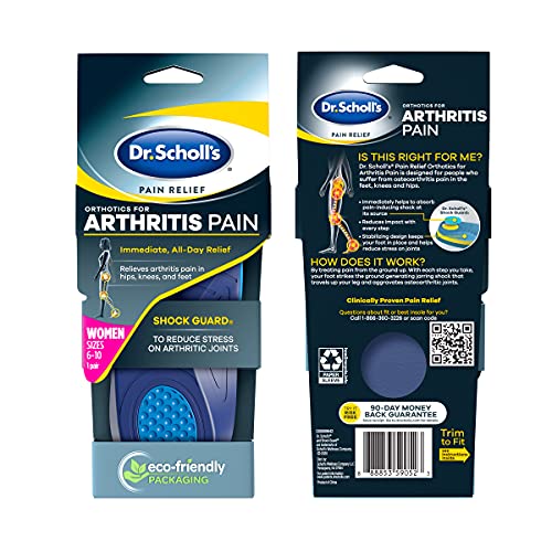 Dr. Scholl's ARTHRITIS Pain Relief Orthotics // Clinically Proven Immediate Relief of Osteoarthritis Pain in Feet, Knees and Hips for Women's 6-10
