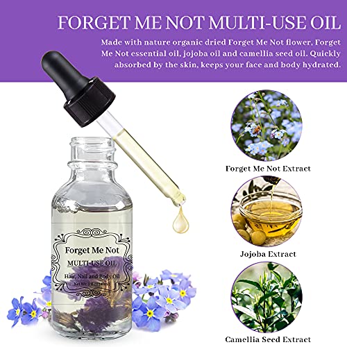 NP NATURES PHILOSOPHY Forget me not Rose Multi Use Body Oil 2 Pack Natural and Organic Essential Oil for Face, Body, Nails Care and Massage - 30ML