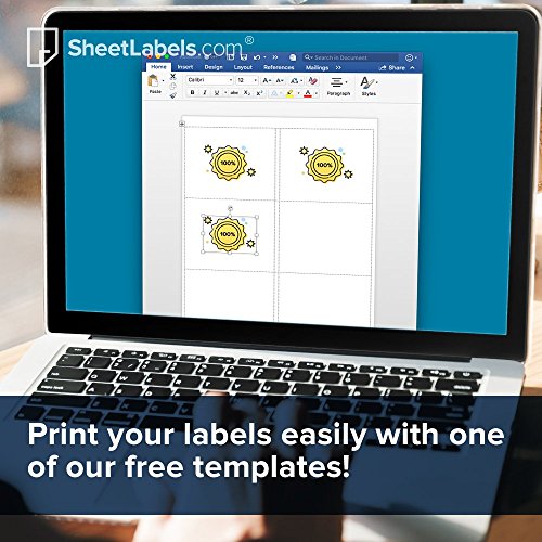 Yellow Sticker Paper, Full-Sheet Labels, All Purpose 8.5" x 11", Laser or Inkjet Printing, No Back-Slit, 25 Labels