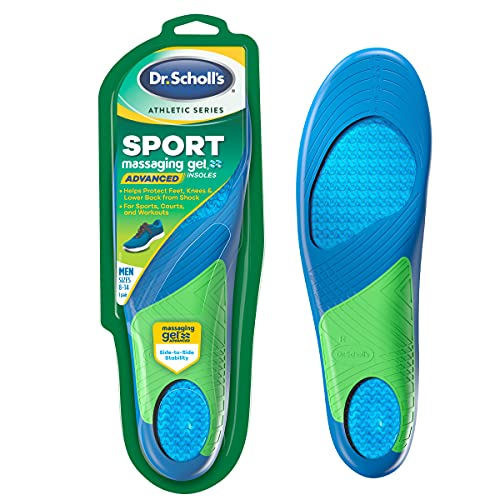 Dr. Scholl’s Sport Insoles Superior Shock Absorption and Arch Support to Reduce Muscle Fatigue and Stress on Lower Body Joints (for Men's 8-14, also available for Women's 6-10), 1 Pair
