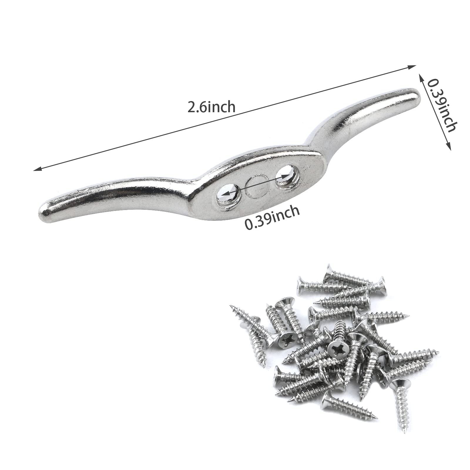 Meprotal 10pcs Blinds Cord Cleats, Metal Blind Cord Safety Rope Cleat Holder with Screws for Window Blinds Roman Shade Curtains Sun Shades Ropes