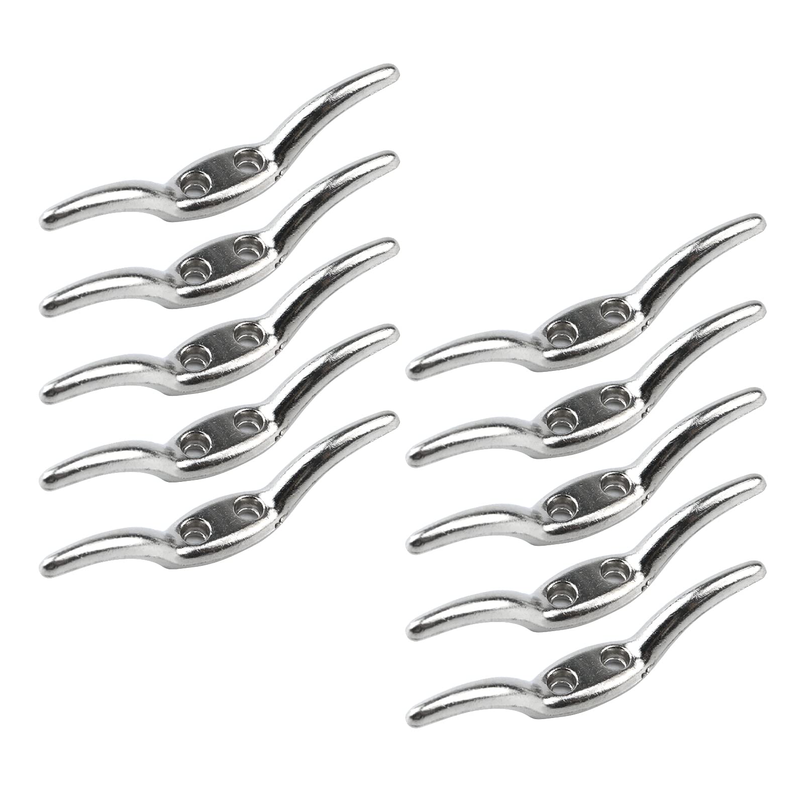 Meprotal 10pcs Blinds Cord Cleats, Metal Blind Cord Safety Rope Cleat Holder with Screws for Window Blinds Roman Shade Curtains Sun Shades Ropes
