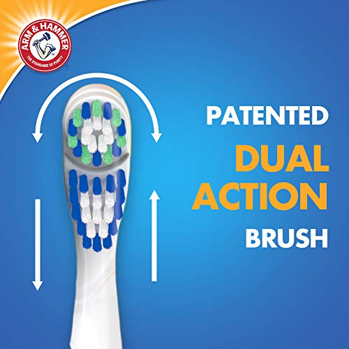 ARM & HAMMER Spinbrush PRO+ Extra White Battery-Operatedā Spinbrush Battery Powered Toothbrush Removes 100% More Plaque- Soft Bristles -Batteries Included