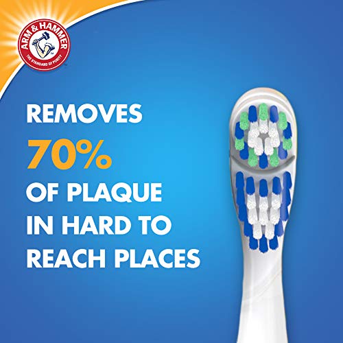 ARM & HAMMER Spinbrush PRO+ Extra White Battery-Operatedā Spinbrush Battery Powered Toothbrush Removes 100% More Plaque- Soft Bristles -Batteries Included