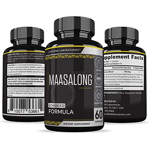 (2 Pack) Maasalong All Natural Advanced Men's Health Masalong Formula 120 Capsules