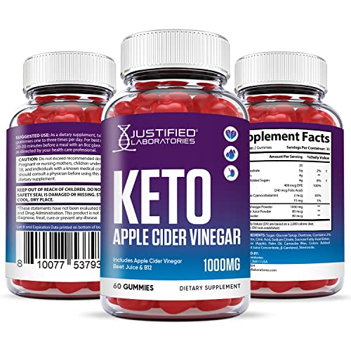 (10 Pack) Keto Blast Gummies 1000MG ACV with Pomegranate Juice Beet Root B12 600 Gummys
