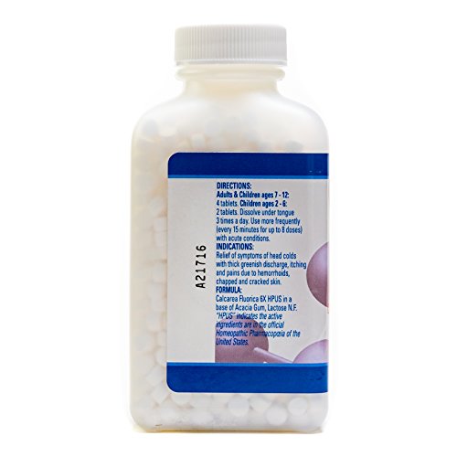 Hemorrhoid Treatment, Homeopathic Relief of Hemorroids, Colds, and Chapped Lips, Hyland's #1 Cell Salt Calcarea Fluorica 6X, 500 Count
