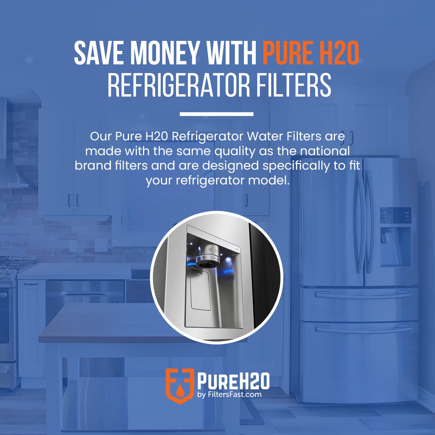 PureH2O PH21210 Compatible Replacement for Select Whirlpool and KitchenAid Refrigerator Models, Fridge Water Dispenser, Carbon Water Filter CartridgeQ