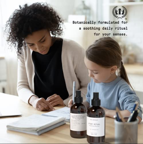 Muse Bath Apothecary Study Ritual - Aromatic and Invigorating Room Mist, 8 oz, Infused with Natural Essential Oils - Aloe + Eucalyptus + Peppermint