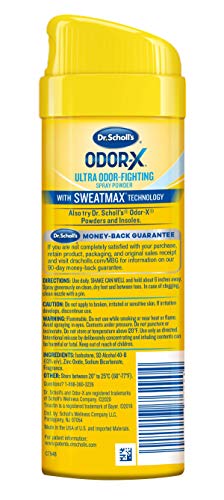 Dr. Scholl’s Odor-X ODOR-FIGHTING Spray-Powder // All-Day Odor Protection and Sweat Absorption - Packaging May Vary