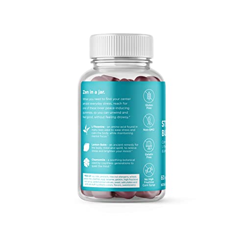 Stress Busters Gummies by Hyland's Naturals, Calm and Focus with L-Theanine, Chamomile and Lemon Balm, 60 Vegan Gummies (30 Days)