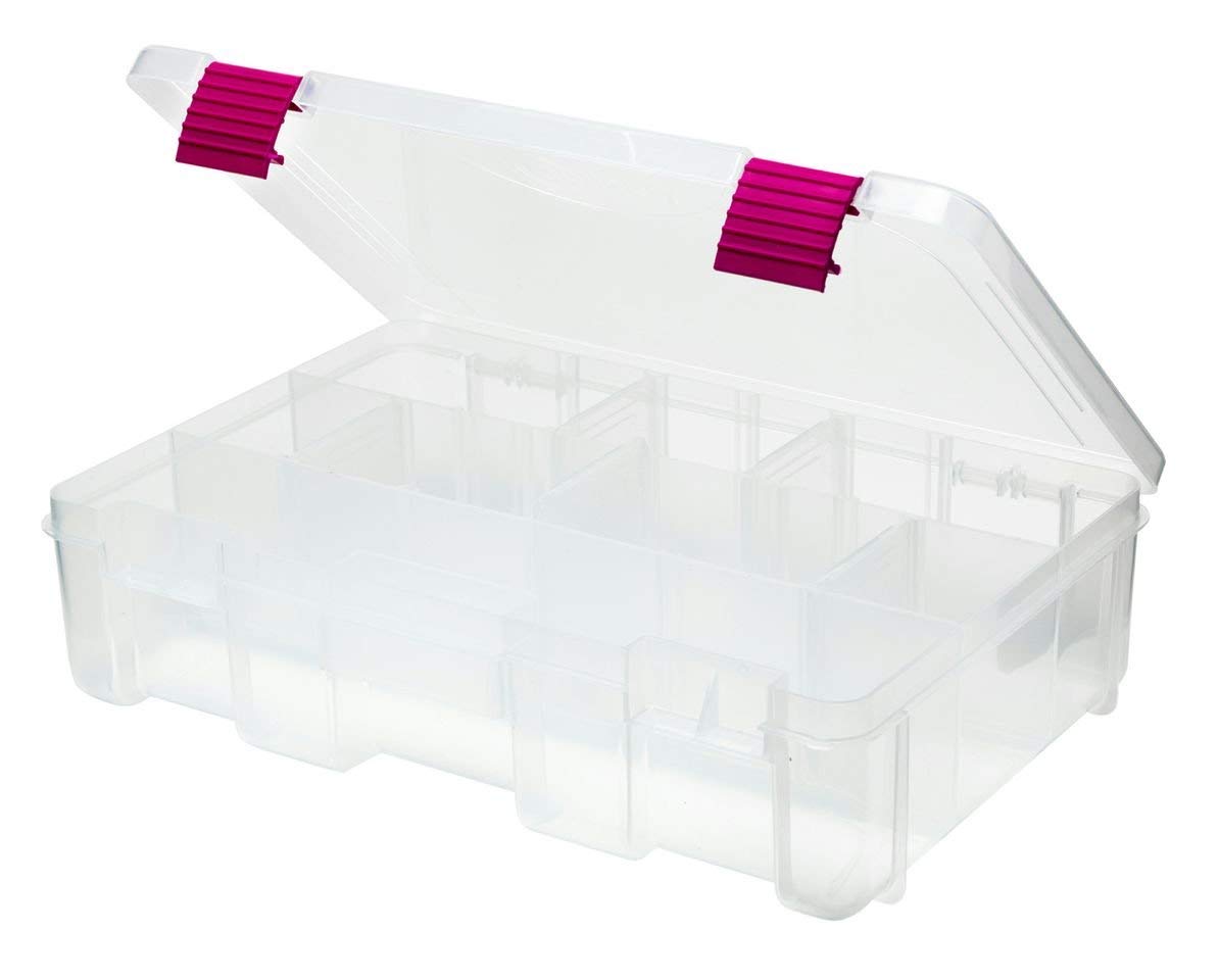 Creative Options 2-3630-82 Pro-Latch Deep Utility Organizer with 4 to 9 Adjustable Compartments, Medium