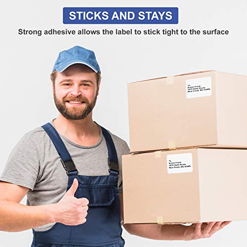 TYH Supplies Shipping Address Labels 3 1/3 x 4 Inch, White Matte, 300 Labels, Laser & Inkjet Printer, Strong Adhesive, Compatible with Avery 8164 & 5264 Template