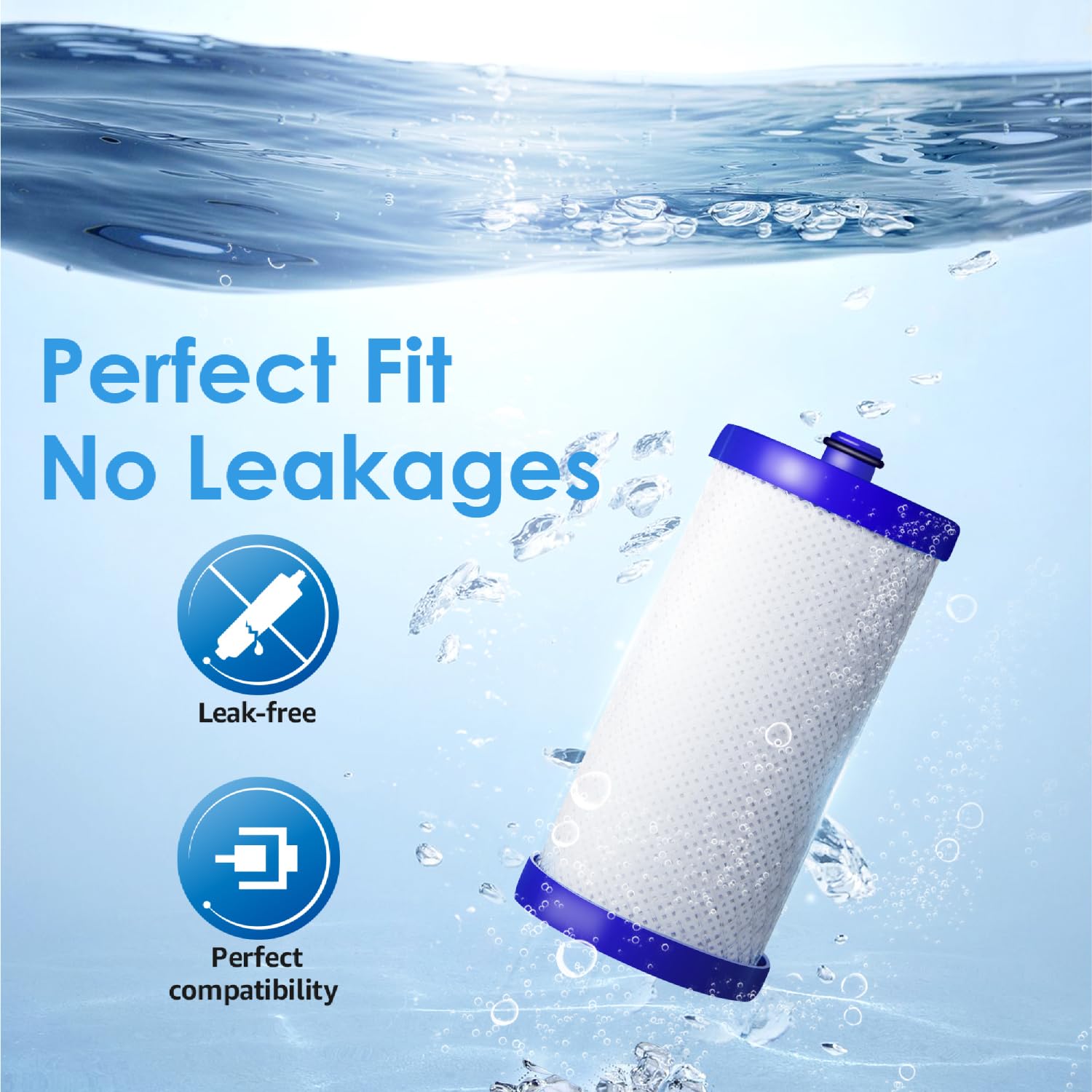Waterdrop WF1CB Replacement for FrigidaireĀ® PureSource WFCB, RG100, NGRG2000, WF284, 9910, 469906, 469910 Refrigerator Water Filter, 3 Filters