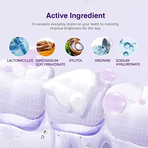 Purple Teeth Whitening, Tooth Stain Removal, Teeth Whitening Booster, Purple Whitening Tooth Foam, Purple Toothpaste(50ml)