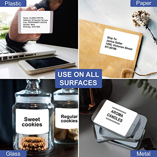 TYH Supplies Shipping Address Labels 3 1/3 x 4 Inch, White Matte, 300 Labels, Laser & Inkjet Printer, Strong Adhesive, Compatible with Avery 8164 & 5264 Template
