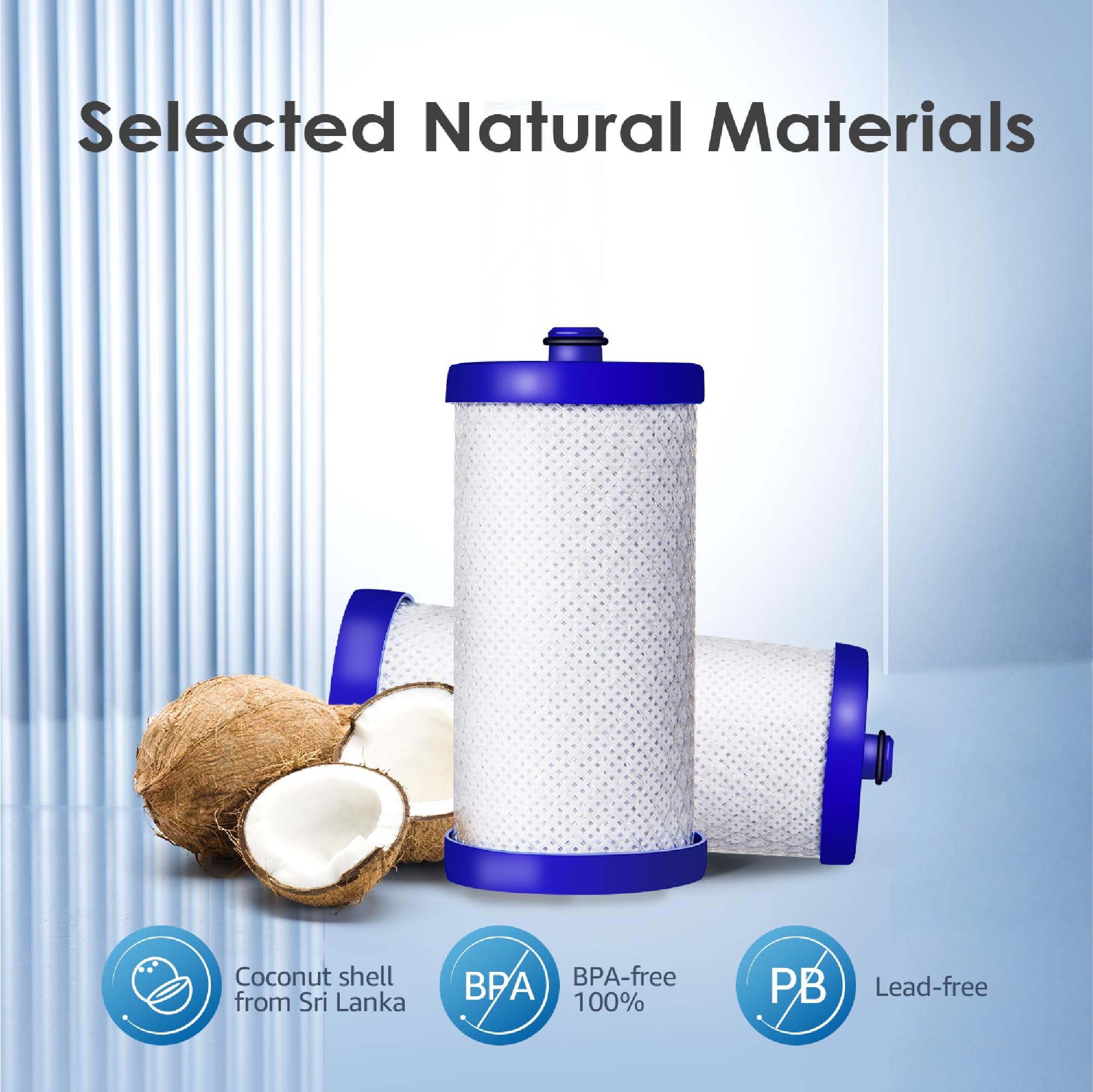 Waterdrop WF1CB Replacement for FrigidaireĀ® PureSource WFCB, RG100, NGRG2000, WF284, 9910, 469906, 469910 Refrigerator Water Filter, 3 Filters