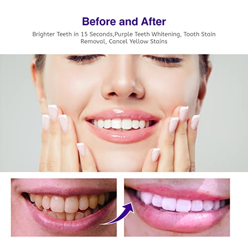 Purple Teeth Whitening, Tooth Stain Removal, Teeth Whitening Booster, Purple Whitening Tooth Foam, Purple Toothpaste(50ml)