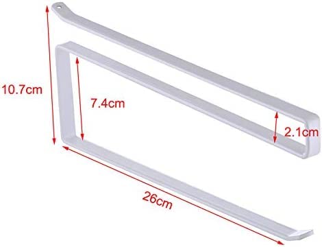Mihao 2 Packs Kitchen Cabinet Cupboard Under Shelf Storage Paper Towel Roll Holder Dispenser Napkins Rack, White