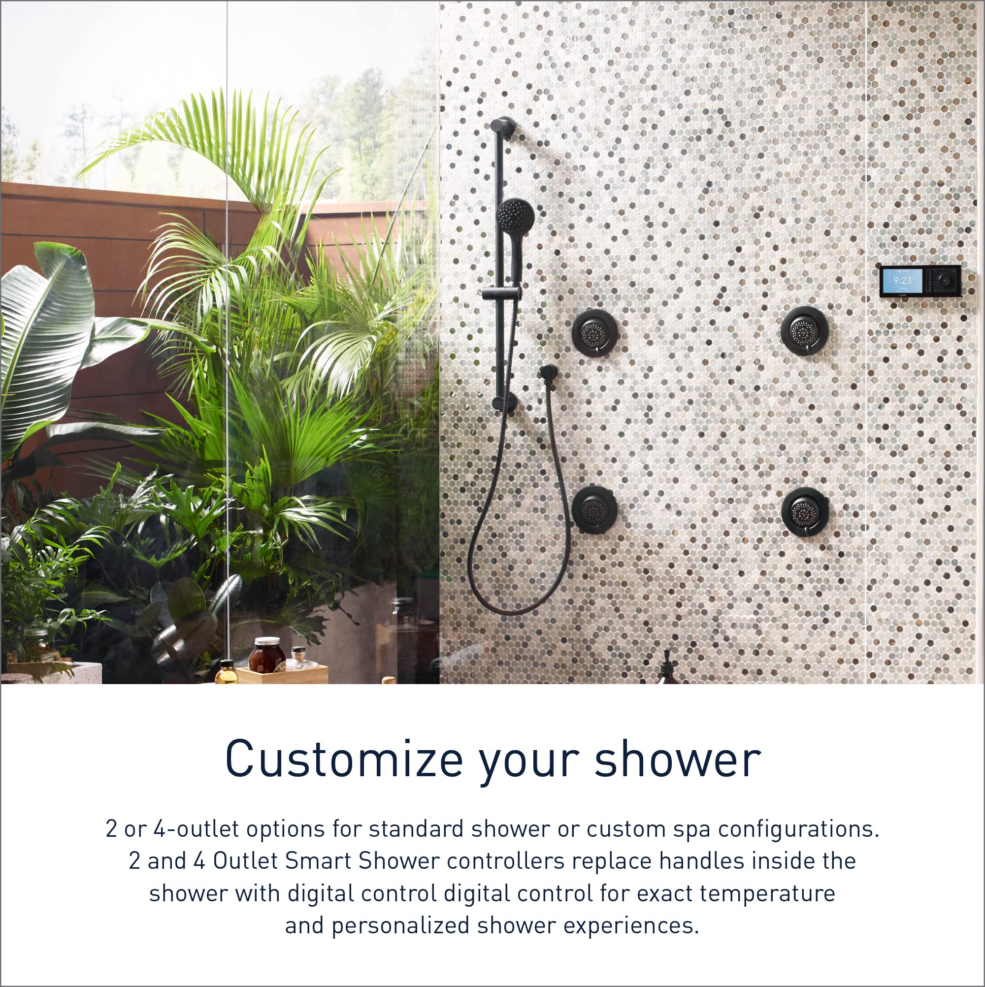 Moen 179573 Bathroom Shower U by Moen Digital Shower Backup Battery Kit with Moen S3102 Bathroom Shower U by Moen Digital Shower Valve 2-Outlet
