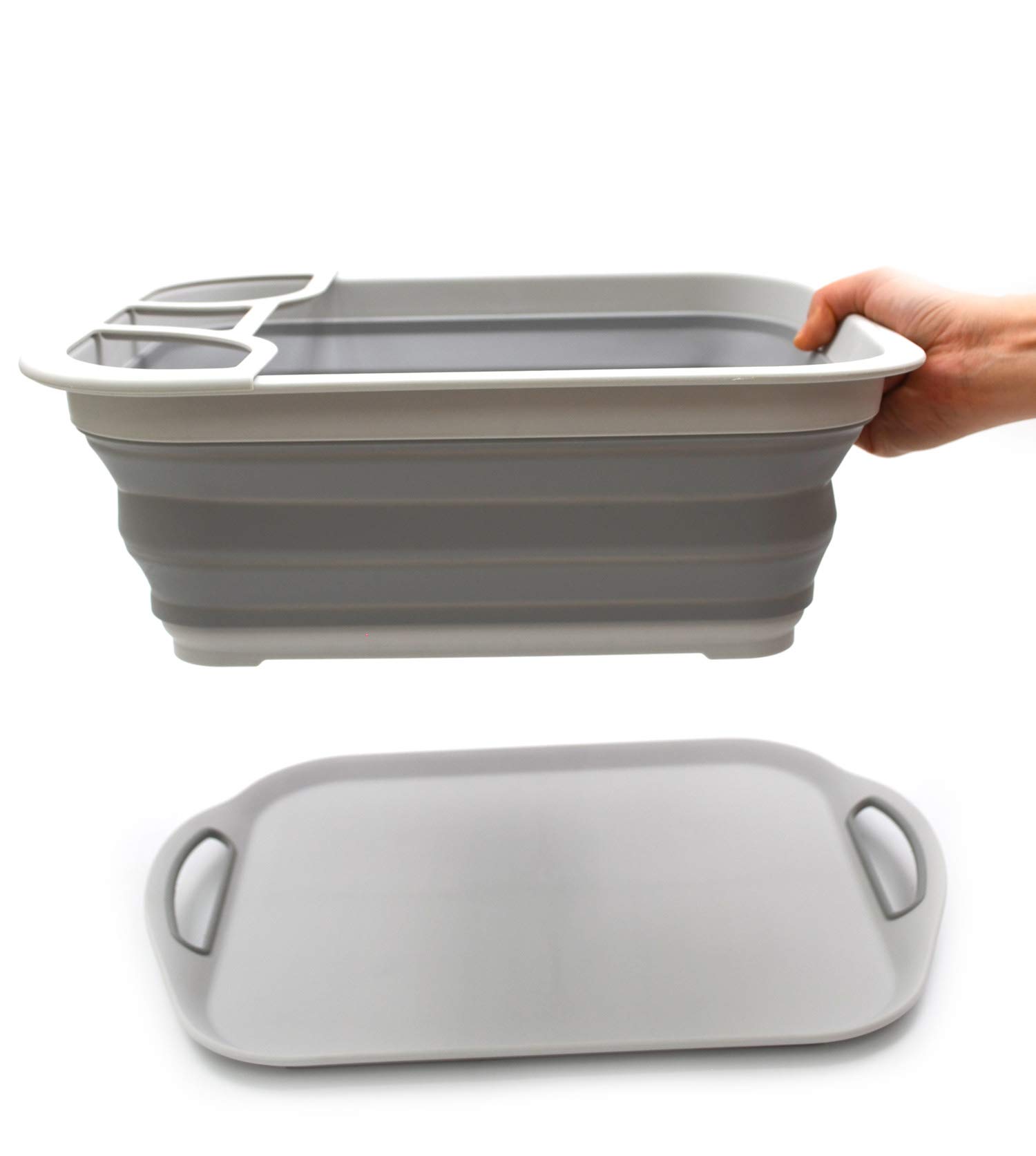SAMMART Collapsible Dish Drainer (Grey, 1)
