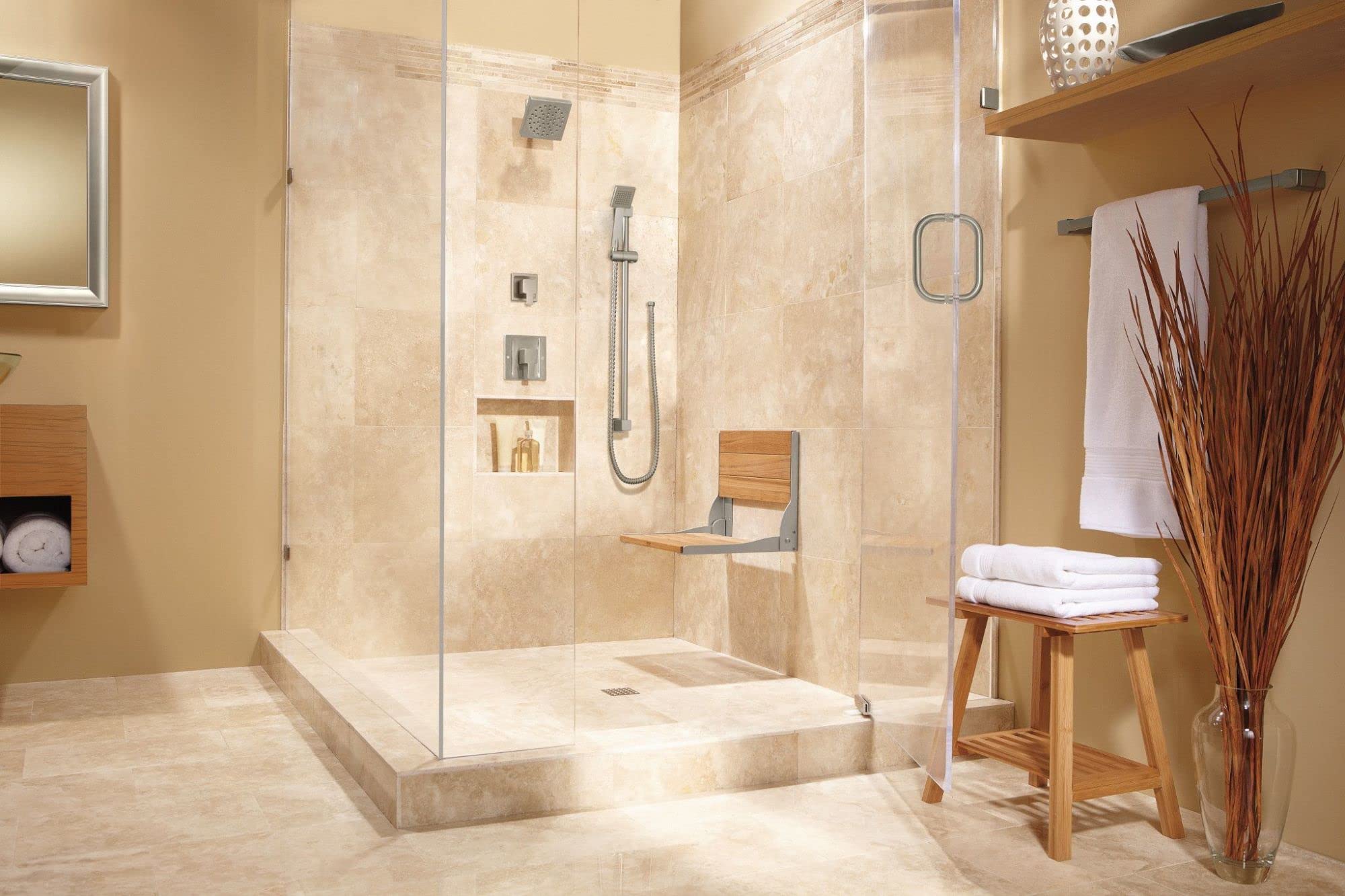 Moen 90 Degree Brushed Nickel Modern Eco-Performance Handshower Handheld Shower with 30-Inch Slide Bar and 69-Inch Metal Hose, S3879EPBN