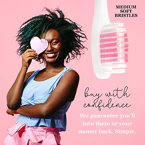 Lingito Travel Folding Toothbrush, Camping Toothbrush Bulk, Medium Bristle (6 Pack)