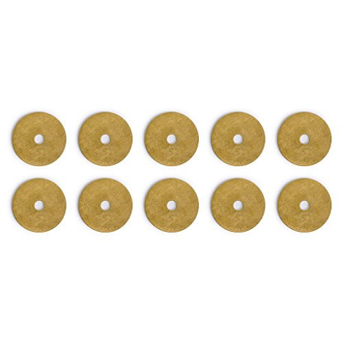 Hardware Philosophy 10 Plain Round Washers Brass Hardware 1.1"