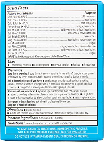 Hyland's Bioplasma Cell Salts Tablets (2 Pack) Naturals, Natural Combination of All 12 Cell Salts (100 Count) 2 Pack