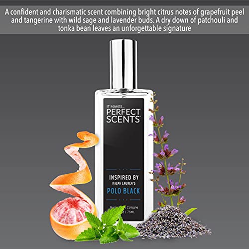 Perfect Scents Fragrances | Inspired by Ralph Lauren's Polo Black | Men’s Eau De Toilette | Vegan, Paraben Free, Phthalate Free | Never Tested on Animals | 2.5 Fluid Ounces