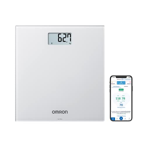 OMRON HN300T2 Intelli IT Smart Bathroom Scales for Body Weight â Digital Weighing Scales with Bluetooth Compatibility with App for Smart Phone