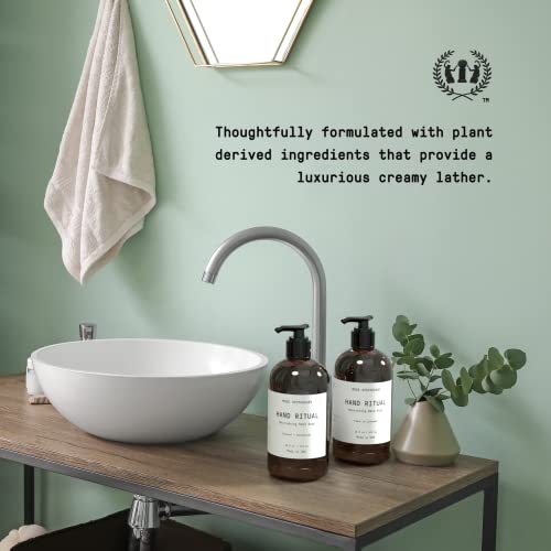 Muse Bath Apothecary Hand Ritual - Aromatic and Nourishing Hand Soap, Infused with Natural Aromatherapy Essential Oils - 16 oz, Coconut + Sandalwood, 2 Pack