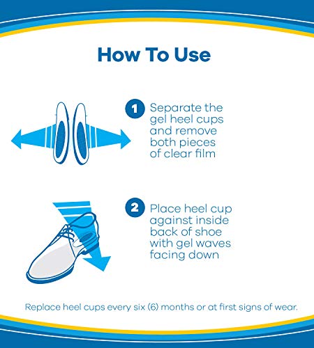 Dr. Scholl's Massaging Gel HEEL CUPS (One Size)// Absorb Shock All Day & Relieve Heel Pain