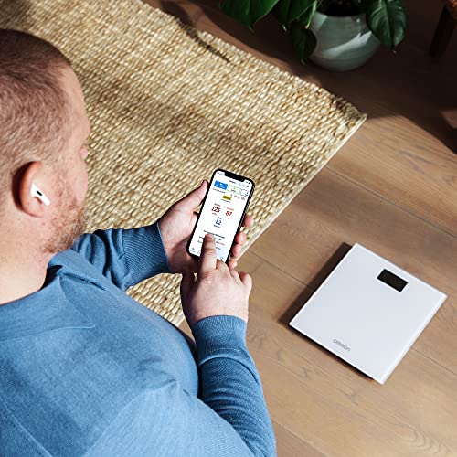 OMRON HN300T2 Intelli IT Smart Bathroom Scales for Body Weight β Digital Weighing Scales with Bluetooth Compatibility with App for Smart Phone