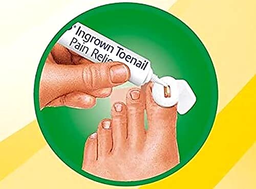 Dr. Scholl's Ingrown Toenail Pain Reliever, 0.3oz / Medicated Gel Softens Nails for Easy Trimming and Foam Ring and Bandage Protect the Affected Area