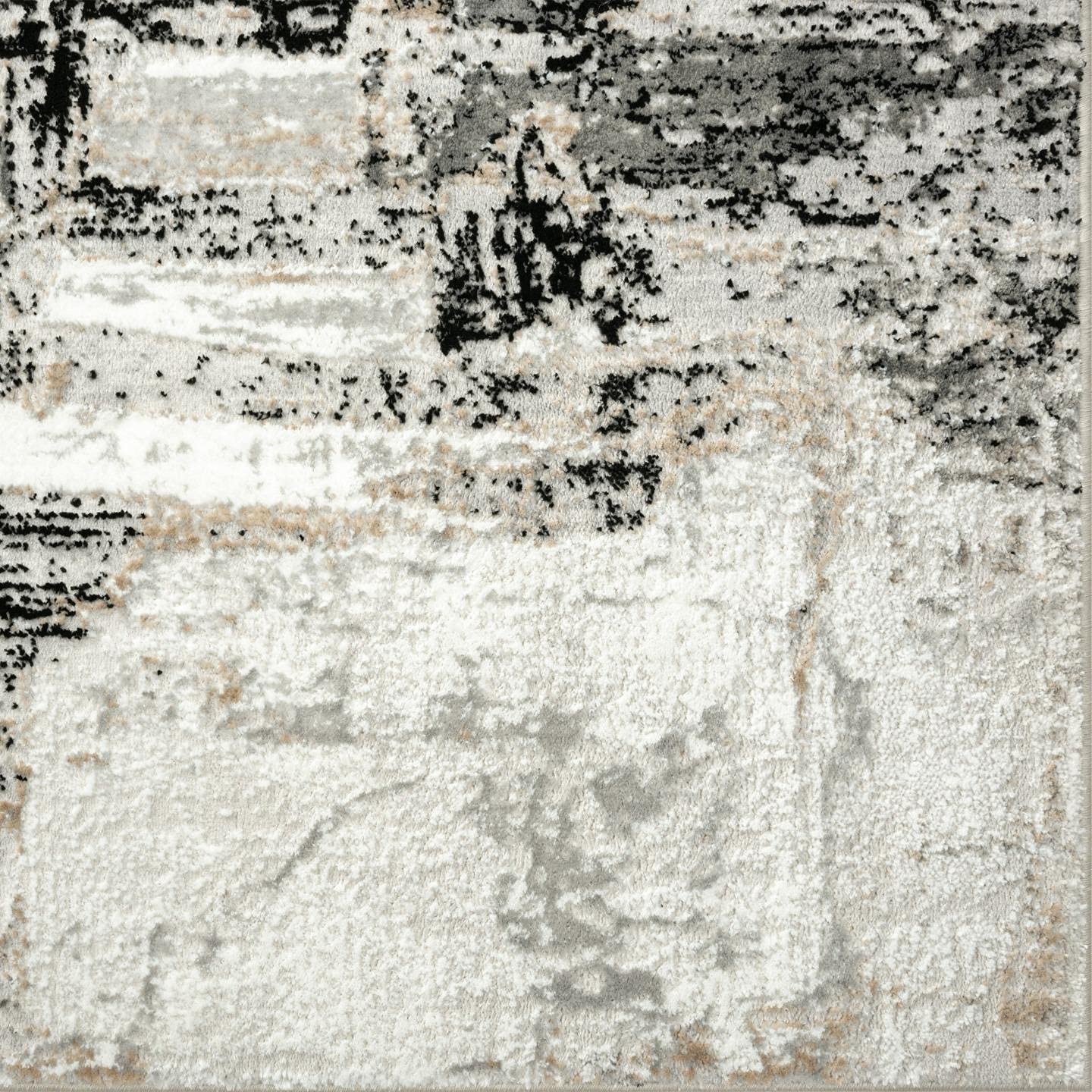 LUXE WEAVERS Distressed Abstract Gray 8x10 Area Rug, Non-Shedding Carpet