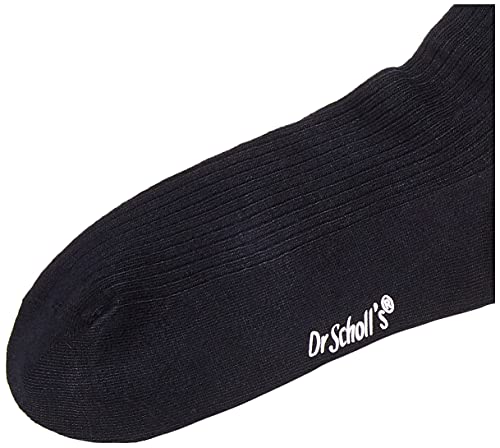 Dr. Scholl's mens Everyday Non-binding (2pk) athletic socks, Black, One Size US