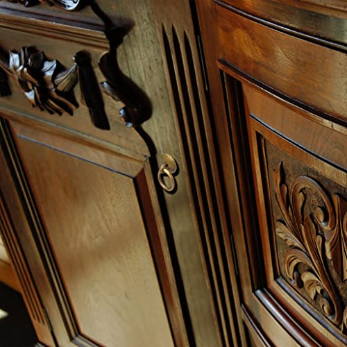 Hardware Philosophy Ring Brass Hardware Drawer Pulls Set 1-3/16" - Set of 2